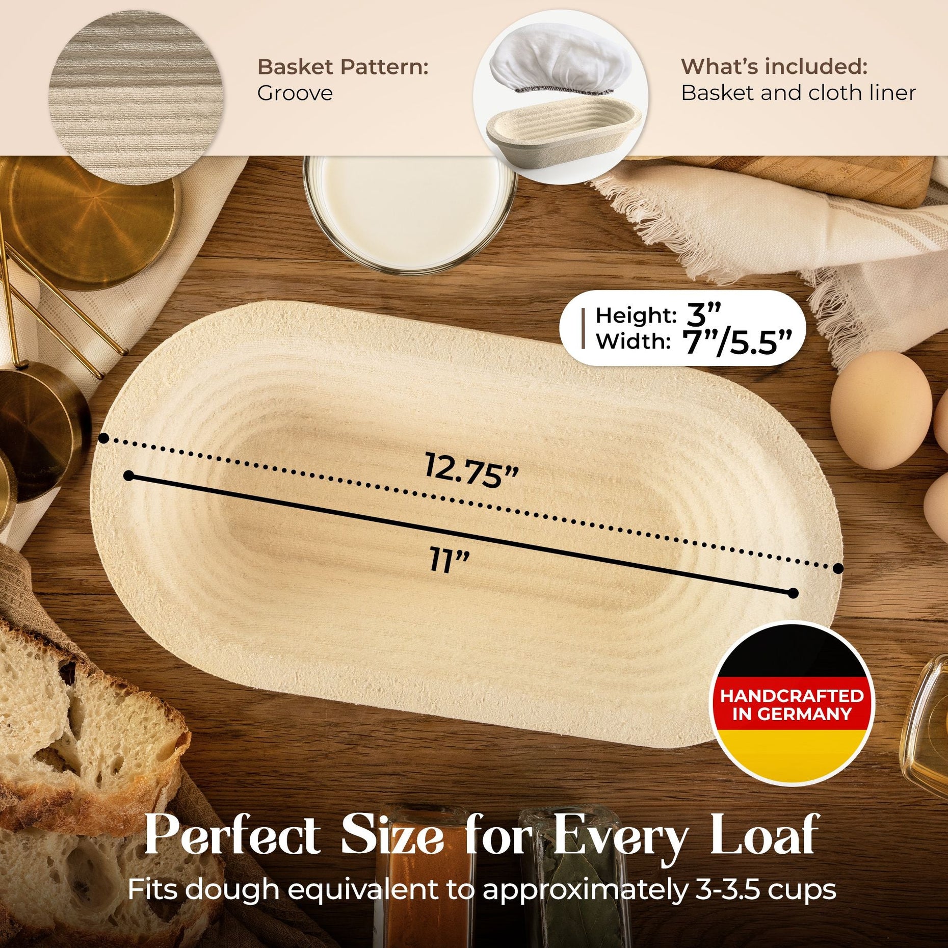 Oval Bread Proofing Basket – Abioto Baking